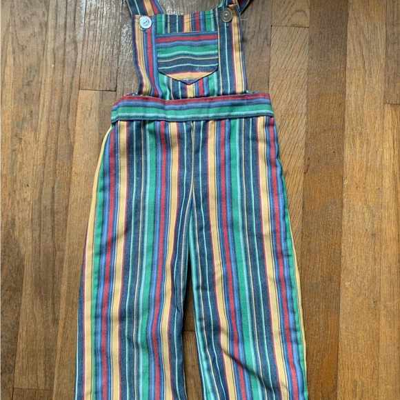 Bottoms | Vintage 7s Colorful Striped Overalls 2t | Poshmark
